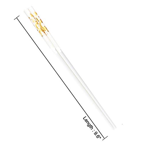 LeBlue 2 Pairs Golden Dragon and Phoenix Bone China Chinese Reusable Dishwasher Safe Chopsticks WEDDING GIFT SET