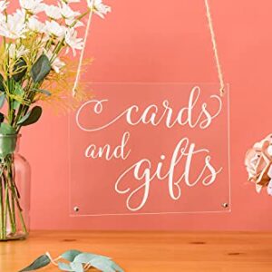 Calculs Gifts and Cards Acrylic Calligraphy Sign Wedding Shower Reception Vintage Placard Card Lettering Script for Bride and Groom