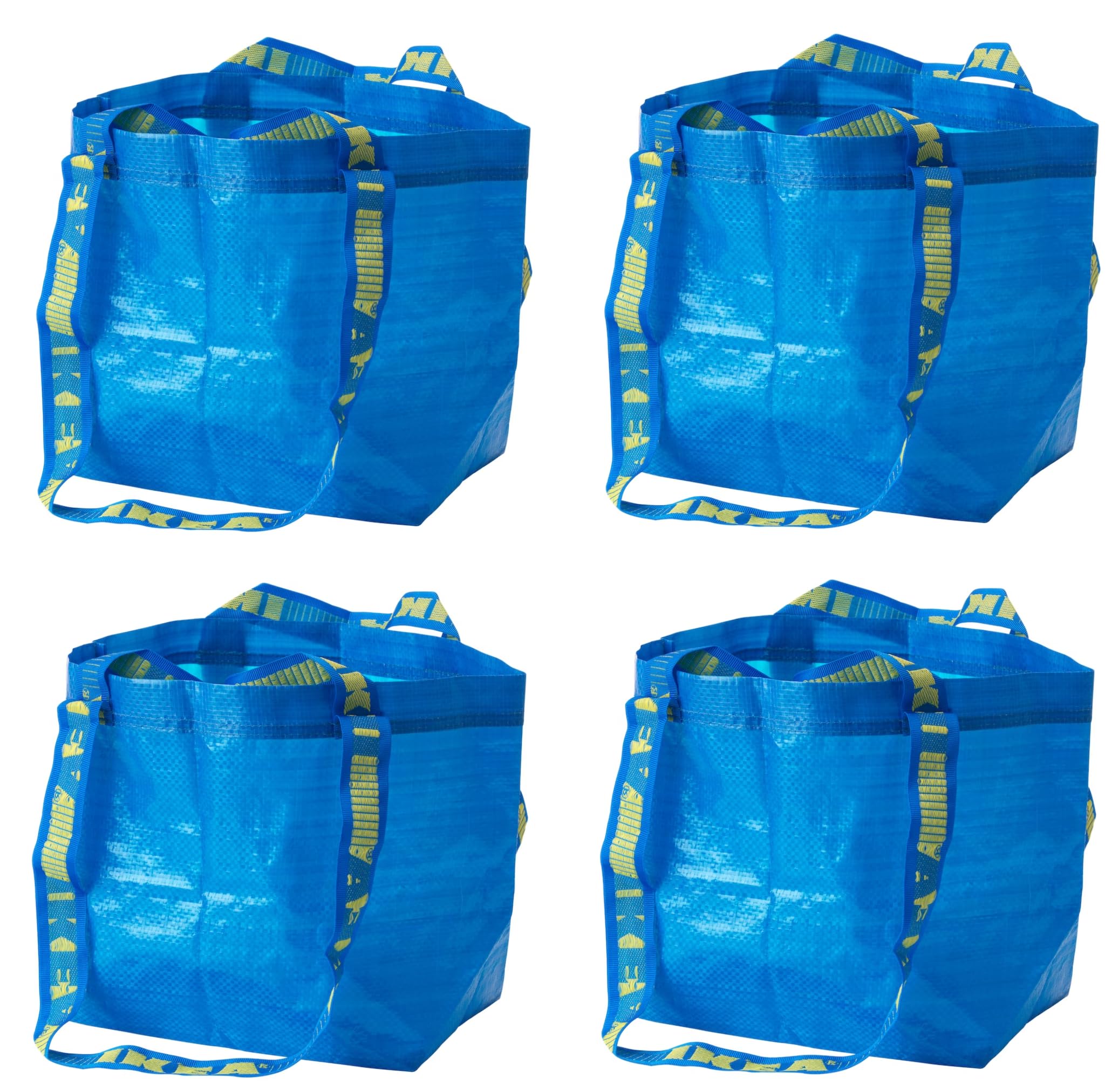 I-K-E-A BRATTBY Storage Organizer Bag Laundry Holder Blue polypropylene 10 5/8x10 5/8 (pack of 4)