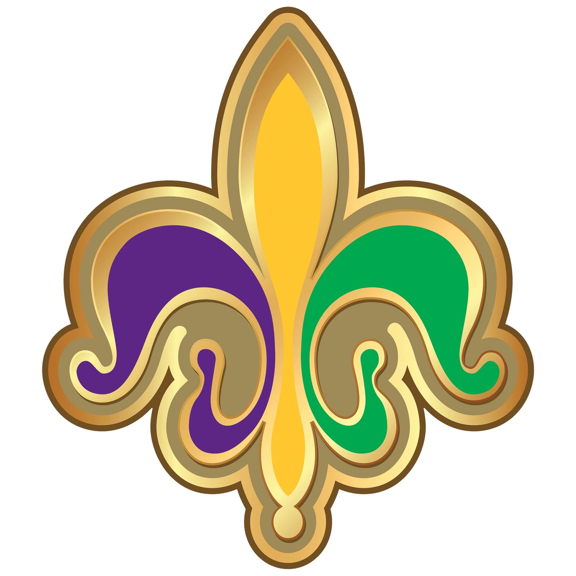 Amscan Vibrant Mardi Gras Paper Cutouts - 7" x 8" (1 Pc.) - Durable - Perfect for Party Decorations & DIY Crafts