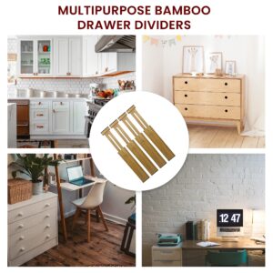 Bamboo Adjustable Drawer Dividers