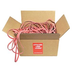 Little Red Liner Lovers® Trash Can Rubber Bands. Case of 144