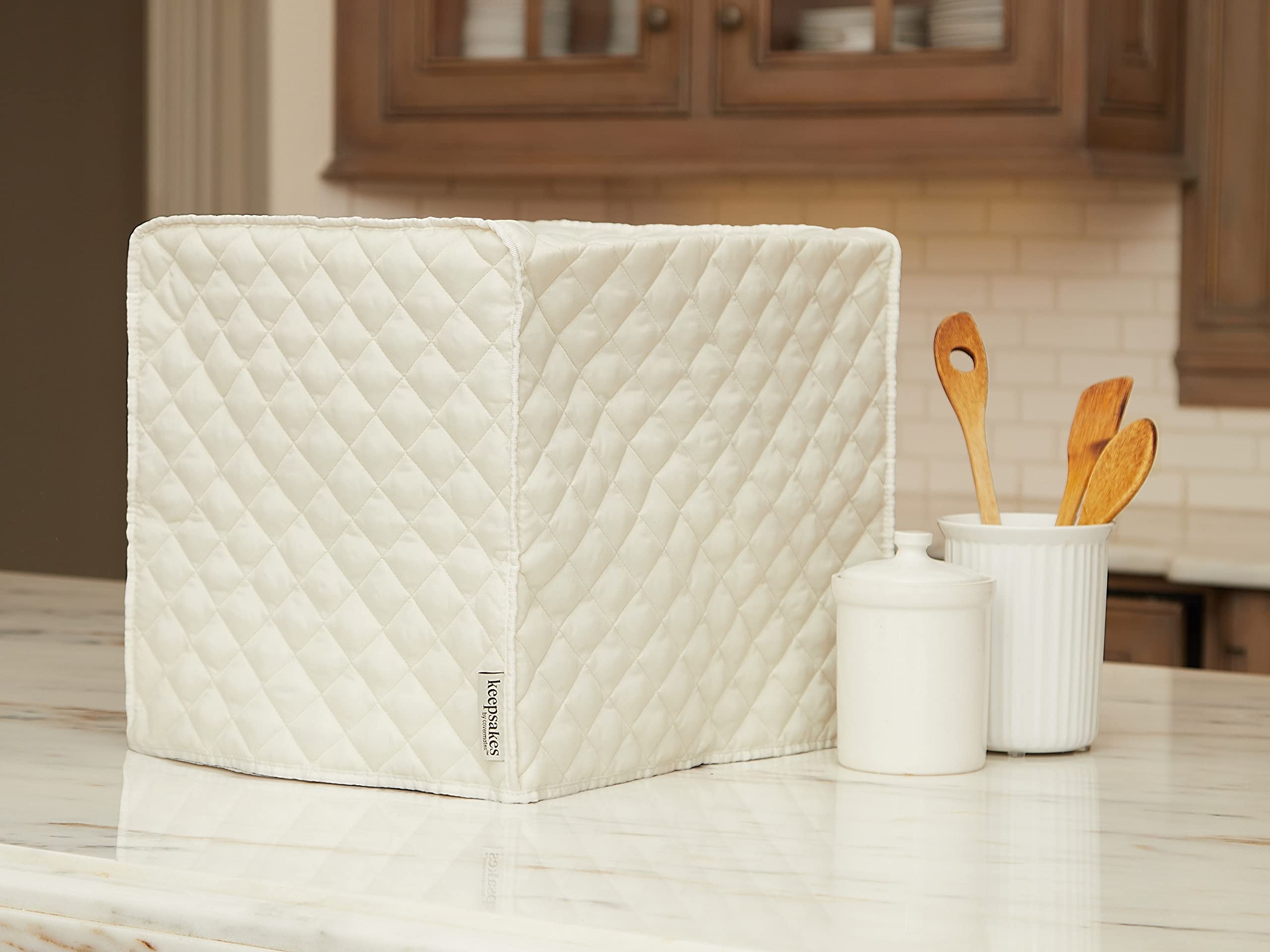 Covermates Keepsakes - Rectangular Appliance Cover - Dust Protection - Stain Resistant - Washable - Appliance Cover-Cream