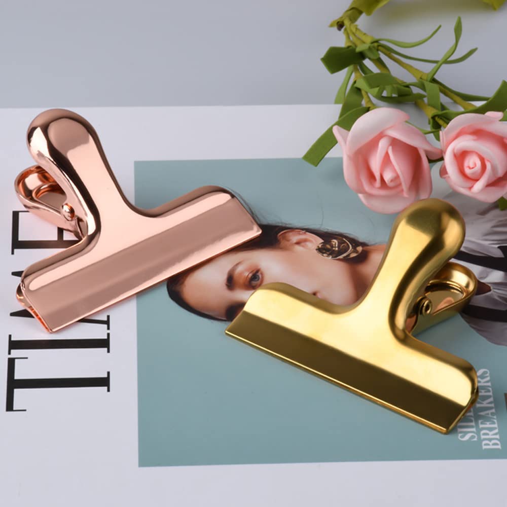 8 Pack Rose Gold Bag Rose Gold Bag Clips Clips Stainless Steel Chip Clip Bag Clips