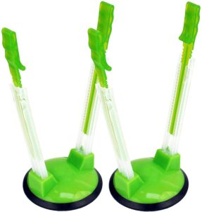 baggy rack hands-free clip food storage freezer baggy holder,bag holder for plastic bags stand/pack of 2 green