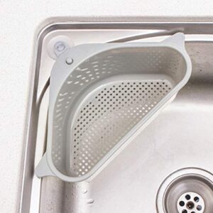 rft sponge holder, sink caddy triangular drain shelf storage rack sponge holder for kitchen sink sucker for kitchen bathroom support corner hanging shelf soap box.