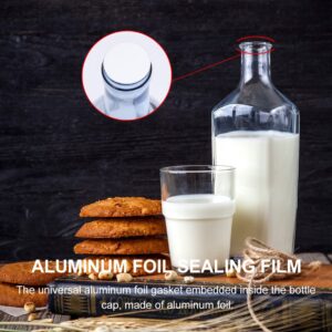 POPETPOP Seal Stickers Bottle Lid Aluminum Foil Cap Liner- 1000Pcs Aluminum Foil Sealing Gasket Seal Cap Liners Aluminum Foil Gasket Sealing Film for Glass Bottle