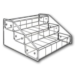 clear acrylic 18 bin counter-top storage organizer