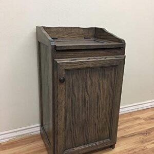 Trash Canister/Hamper in Oak (Slate)