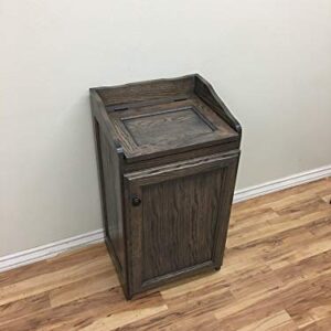 Trash Canister/Hamper in Oak (Slate)