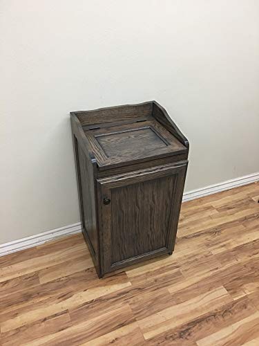 Trash Canister/Hamper in Oak (Slate)