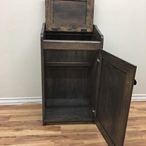 Trash Canister/Hamper in Oak (Slate)