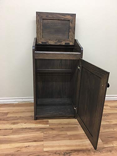 Trash Canister/Hamper in Oak (Slate)