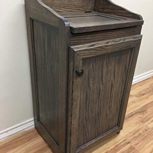 Trash Canister/Hamper in Oak (Slate)