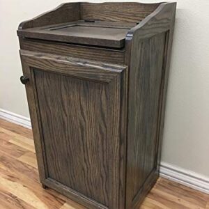 Trash Canister/Hamper in Oak (Slate)