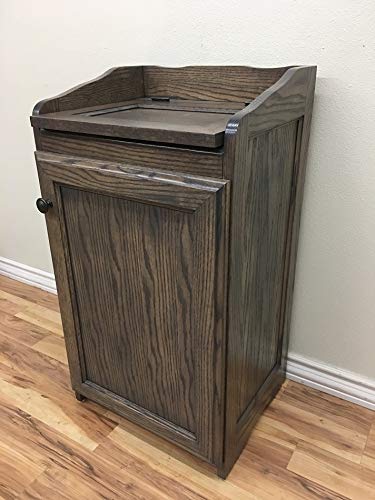 Trash Canister/Hamper in Oak (Slate)