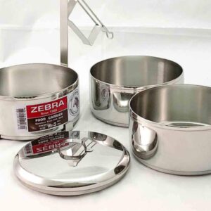 Zebra Stainless Steel (sus304) Food Carrier 3x16cm. Made in Thailand.