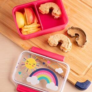 Stephen Joseph Rainbow Meal Holder, 7.125 in x 5.25 in x 2 in, Plastic, BPA Free, Dishwasher and Microwave Safe