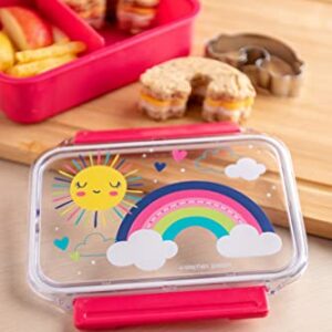 Stephen Joseph Rainbow Meal Holder, 7.125 in x 5.25 in x 2 in, Plastic, BPA Free, Dishwasher and Microwave Safe