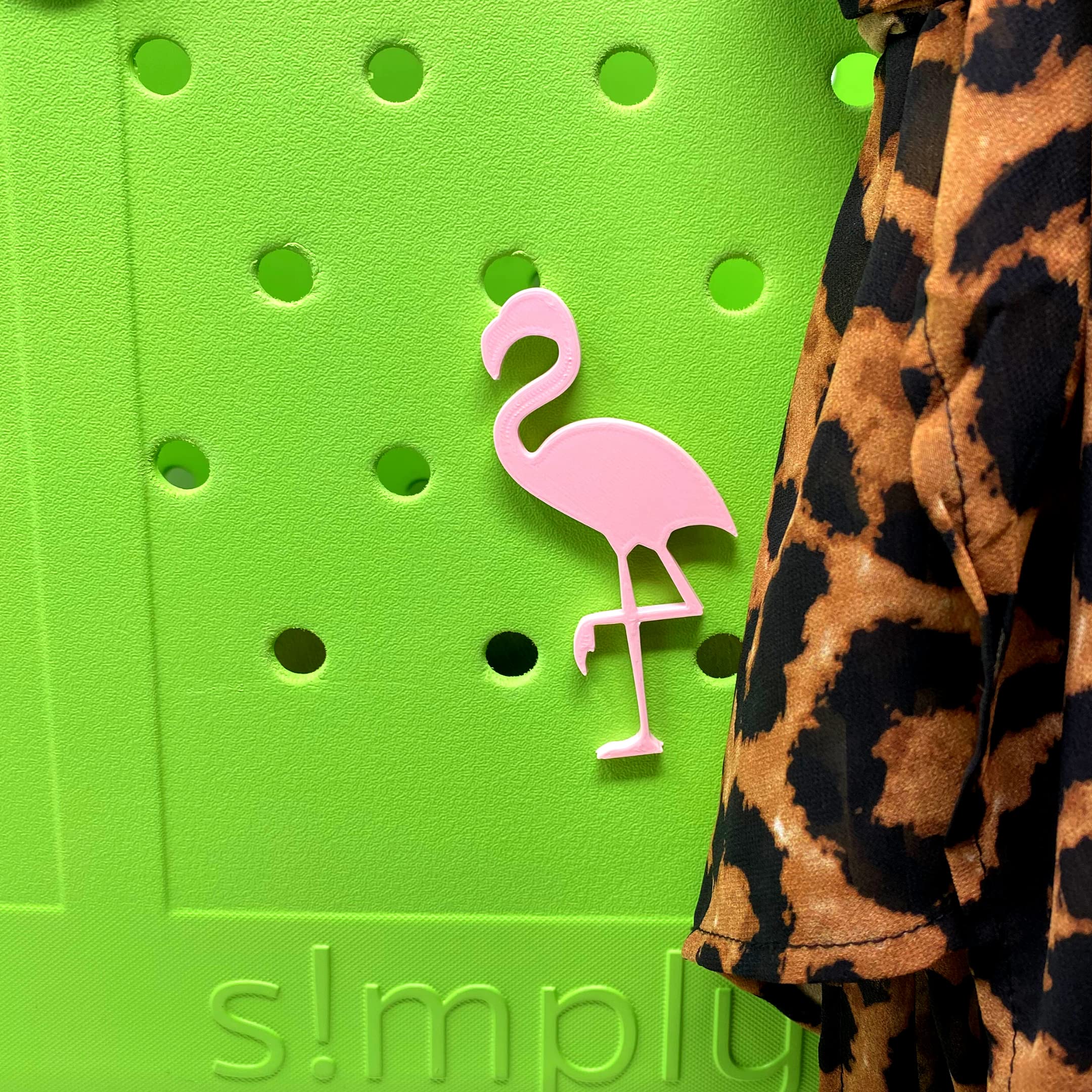 BOGLETS - Flamingo Charm Compatible with Bogg Bags, Simply Southern Totes, and Other Similar Beach Bags (Flamingo)…