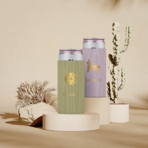 Retro Colored Slim Can Coolers (Set of 10) - Funny Gold Drinking Designs - Girls Trip Gifts Favors - Bachelorette Party - Adult Party Favors