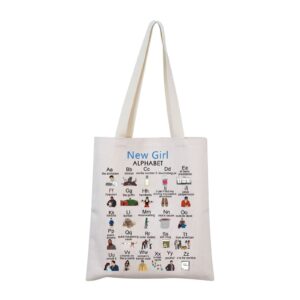 mnigiu new g tv show inspired gift new gtote bag new girl merchandise new g fans gift (shopping bag)