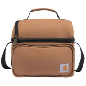 Carhartt Unisex Insulated 12 Can Two Compartment Lunch Cooler Brown One Size