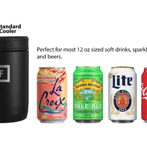 IRON °FLASK Standard Can Cooler 12oz for Beer, Soda, Sparkling Water, Drinks, Insulated Stainless Steel Holder for Regular Cans - Black