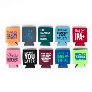 beer can slim coolie (funny 10-pack)