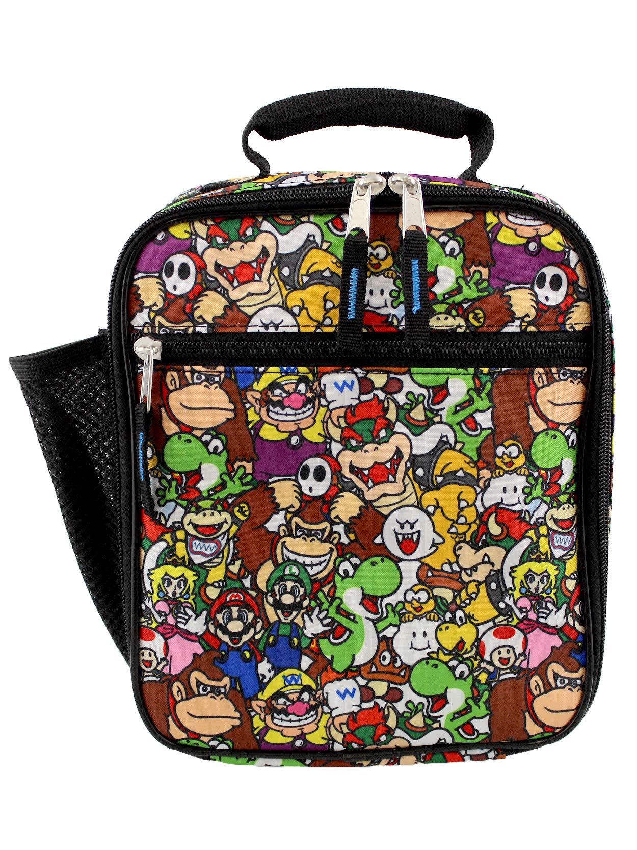 Super Mario Bros Boy's Girl's Meal Holder, Soft Insulated School Lunch Box (Multicolor, One Size)