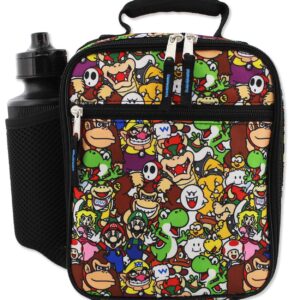 Super Mario Bros Boy's Girl's Meal Holder, Soft Insulated School Lunch Box (Multicolor, One Size)