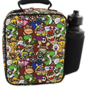 Super Mario Bros Boy's Girl's Meal Holder, Soft Insulated School Lunch Box (Multicolor, One Size)