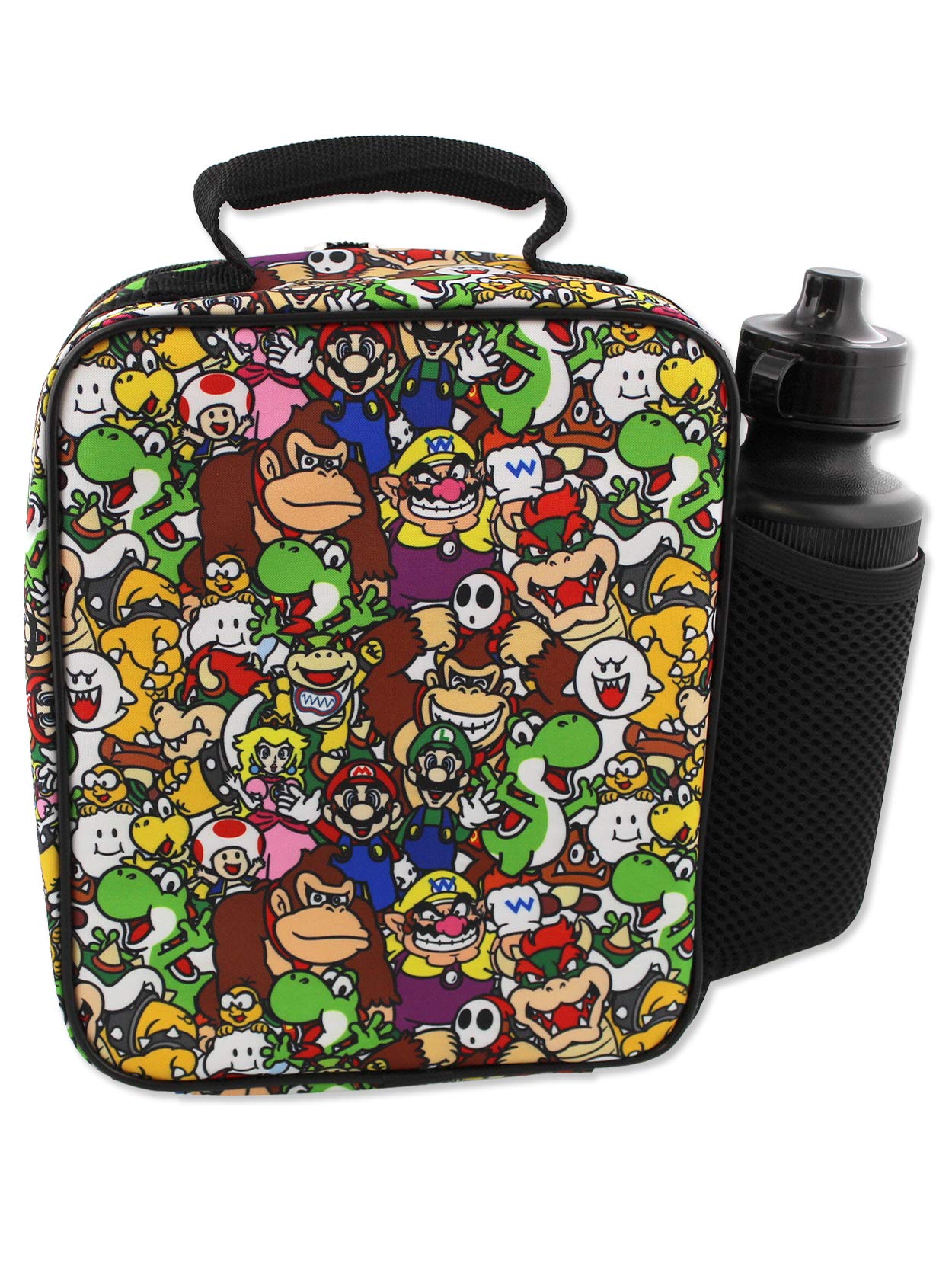 Super Mario Bros Boy's Girl's Meal Holder, Soft Insulated School Lunch Box (Multicolor, One Size)