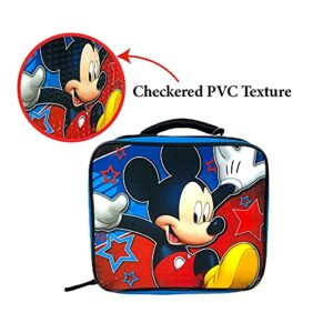 Disney Mickey Mouse Soccer Lunch Box - Soft Insulated Lunch Bag for Kids