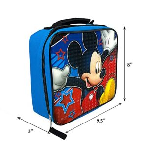 Disney Mickey Mouse Soccer Lunch Box - Soft Insulated Lunch Bag for Kids