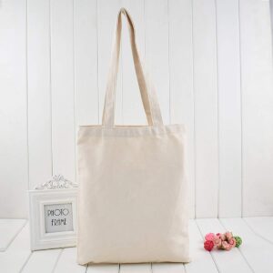 Rayol 2 Pack Canvas Bags Heavy Natural Canvas Tote Bags with Long Handles Grocery Bags