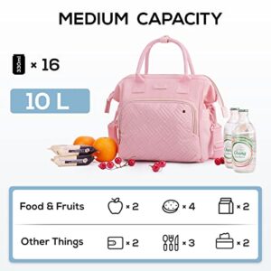 TOURIT Lunch Bag Women Large Insulated Lunch Bag Portable Cooler Lunch Box Lunch Tote Bag for Women Men Work,Picnic, Pink