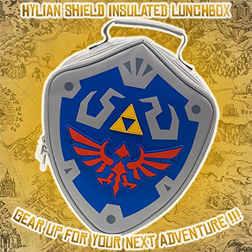 The Legend of Zelda Hylian Shield Gray Insulated Lunchbox Cooler Bag