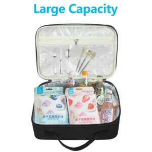 ZPP Unisex Lunch Box for Men and Women, Durable Soft Bag, Freezable, Reusable, Waterproof, 11.4"L x 7.8"W x 4"H, Black