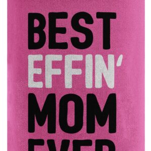 Best Mom Gifts Best Effin' Mom Ever Funny Cool Mom Gifts for Women 2 Pack Can Coolie Drink Coolers Coolies Pink