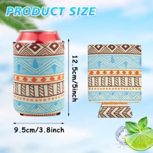 12 Pack Beer Can Coolers Sleeves Neoprene Drink Cooler Sleeves,for Standard 12 Ounce Cans Beer Coolers for Parties, Events or Gift (Bohemian style)