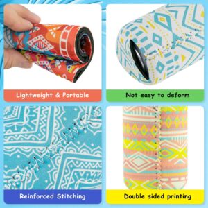 12 Pack Beer Can Coolers Sleeves Neoprene Drink Cooler Sleeves,for Standard 12 Ounce Cans Beer Coolers for Parties, Events or Gift (Bohemian style)