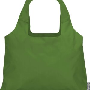 ChicoBag VITA Reusable Shopping Bag with Attached Pouch and Carabiner Clip, Compact, Designer Shoulder Tote, Pale Green