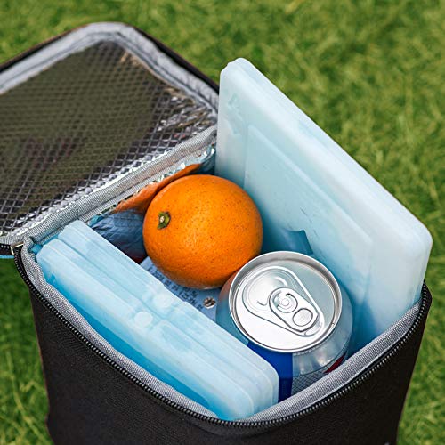 HOTFUN Ice Packs for Lunch Box Slim Reusable Freezer Dry Ice Pack for Coolers Keep Cold and Fresh for Outdoor Camping Picnic and Parties (Set of 6), blue