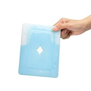 HOTFUN Ice Packs for Lunch Box Slim Reusable Freezer Dry Ice Pack for Coolers Keep Cold and Fresh for Outdoor Camping Picnic and Parties (Set of 6), blue