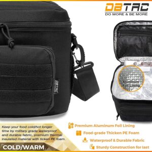 DBTAC Military Style Diaper Bag (Black) + Tactical Lunch Bag (Black), Durable Material with Large capacity, Multi-functional Design