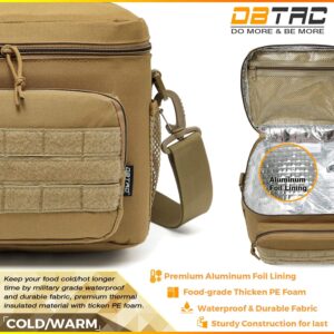 DBTAC Military Style Diaper Bag (Tan) + Tactical Lunch Bag (Tan), Durable Material with Large capacity, Multi-functional Design