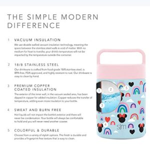 Simple Modern Food Jar Thermos for Hot Food | Reusable Stainless Steel Vacuum Insulated Leak Proof Lunch Storage for Smoothie Bowl, Soup, Oatmeal | Provision Collection | 12oz | Minnie Mouse Rainbows