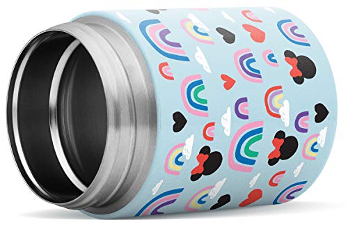 Simple Modern Food Jar Thermos for Hot Food | Reusable Stainless Steel Vacuum Insulated Leak Proof Lunch Storage for Smoothie Bowl, Soup, Oatmeal | Provision Collection | 12oz | Minnie Mouse Rainbows