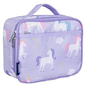 wildkin kids insulated lunch box bag for boys & girls, reusable kids lunch box is perfect for early elementary daycare school travel, ideal for hot or cold snacks & bento boxes (unicorn)